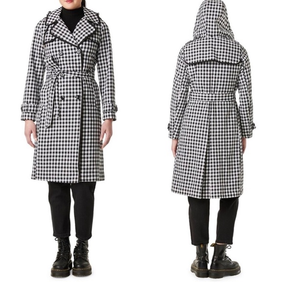 kate spade | Jackets & Coats | Kate Spade Black And White Gingham ...